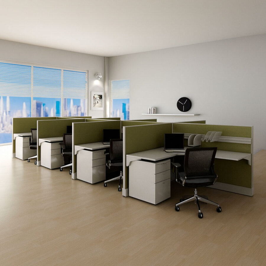 Workstation Cluster with Divider Panels #10 - Cambridge Trading and ...